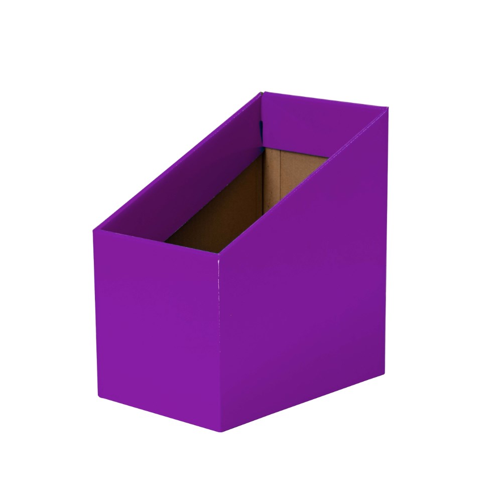 Filing & Storage - Creative Kids Book Boxes Cardboard Purple Pack of 5 ...